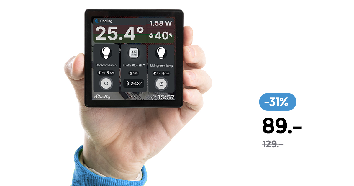 4-Zoll-Wanddisplay Shelly Android Wall Display