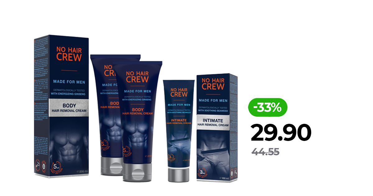 Enthaarungscrème-Set No Hair Crew Body & Intimate