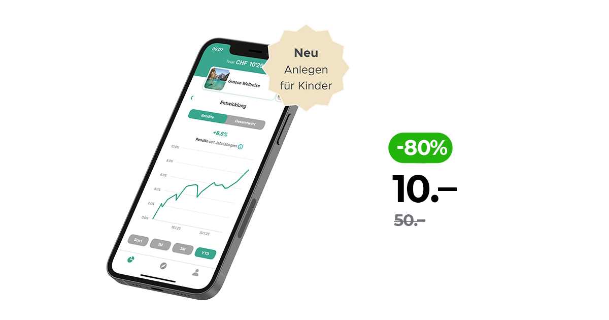 findependent Anlage-App CHF 50 Willkommensbonus